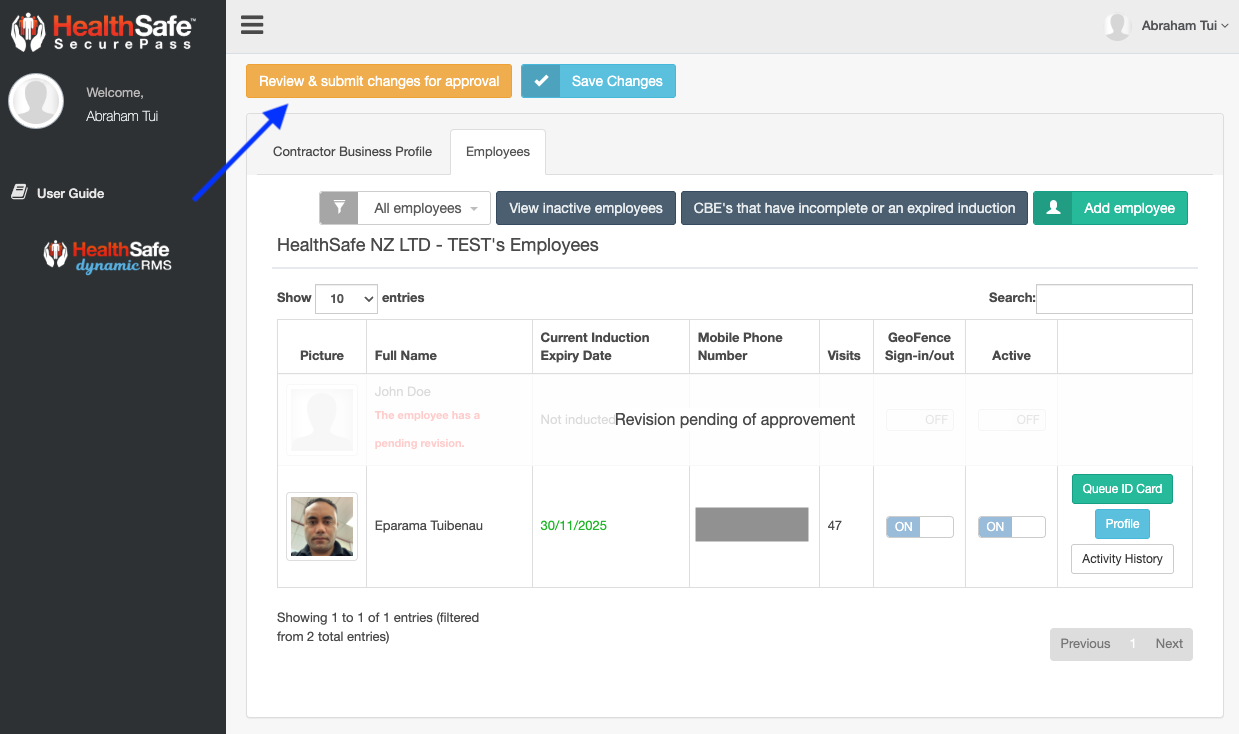 How to Add Contractor Business Employees into SecurePass
